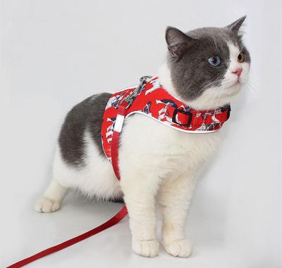 中国 S M L XL完全なボディ猫の馬具の反射ストリップのベスト 販売のため