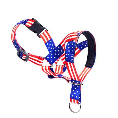 中国 American Flag Pattern Bark Lover Adjustable Harness with For Dogs and Cats Daily Training 販売のため