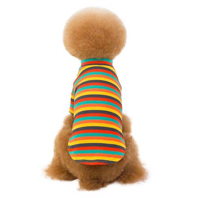 Китай Рождество новая собака одевает связанную теплую шотландку Striped небольшой жилет свитера собаки продается
