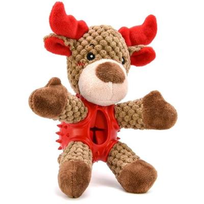 Cina AJ Pet Interactive Toy , Squeaky Stuffed Christmas Pet Food Leakage Toys in vendita