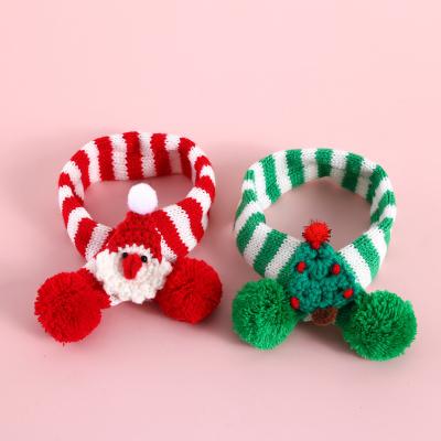 Cina Modello regolabile del plaid di Natale della lana dell'animale domestico del guinzaglio a strisce del collare in vendita