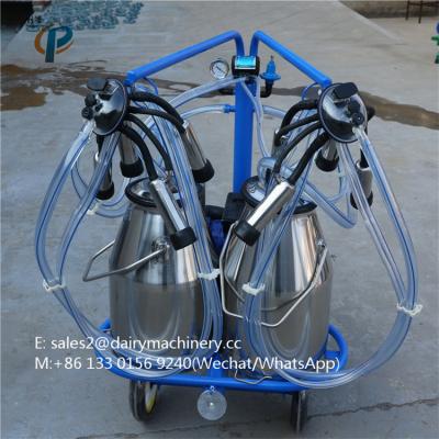中国 HL-JN07A 双子のミルクバケツ付きの牛のポータブルミルカーシステム 25L 販売のため
