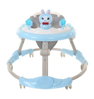 Cina 2021 Adjustable New Baby Walker With Music Kid Carrier Toys Cheap Plastic Simple Round Low Baby Walker Hot Sale For Baby in vendita
