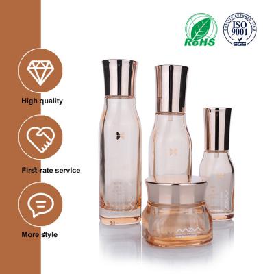 중국 100ml 120ml 분홍색 투명 로션 병 유리로 포장 된 피부 관리 판매용
