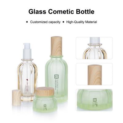 중국 50g 130ml 분홍색 병 피부 관리 병 대나무 덮개 37mm 판매용