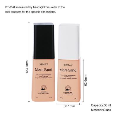 Chine Bouteille en verre rose 45 ml Bouteille rectangulaire lisse avec couvercle blanc/noir pour bouteilles en verre cosmétique à vendre