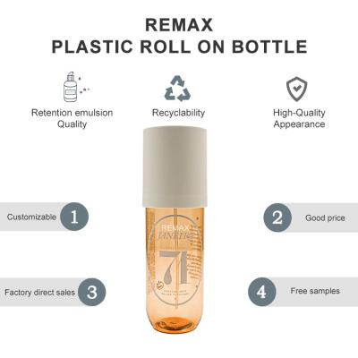Chine 240 ml Orange Bouteille en plastique transparent cylindrique lisse avec blanc Spary pour pulvérisation à vendre