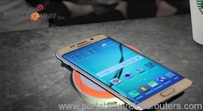 Cina Mini cuscinetto senza fili del caricatore di Qi per il bordo della galassia S6 di Samsung in vendita