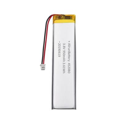 Cina Elettronica indossabile Batteria LiPo ultra sottile 3,8 V 950 mAh 452080 in vendita