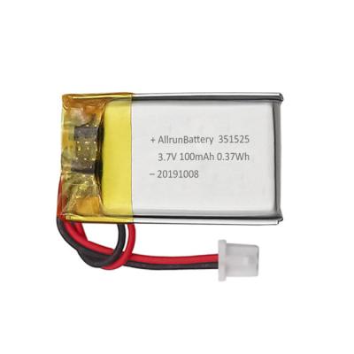 Cina 0.37Wh 3.7V 100mAh Mini Batteria LiPo Personalizzata Ricaricabile 351523 in vendita