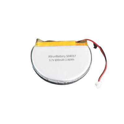 Cina Batteria LiPo personalizzata rotonda con batteria ricaricabile stabile da 3,7 V 800 mAh in vendita