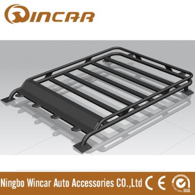 Cina il portabagagli d'acciaio nero superiore del tetto 4x4 con luce inquadra la dimensione di 130*105cm in vendita