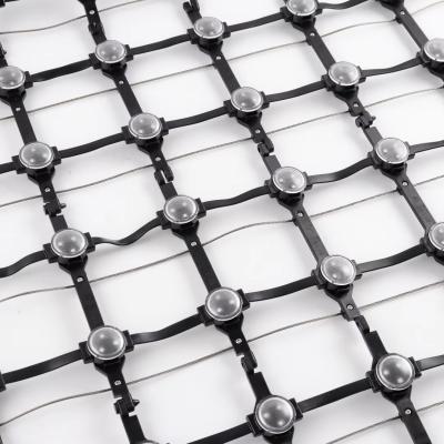 China Hochwertiges flexibles LED-Pixel-Gitterbildschirm Außengebäude Medien Fassade-Punktlicht Led Net Screen Vorhang zu verkaufen