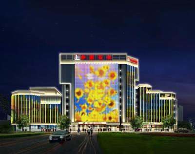 China Hochwertiges flexibles LED-Pixel-Gitterbildschirm Außengebäude Medien Fassade-Punktlicht Led Net Screen Vorhang zu verkaufen