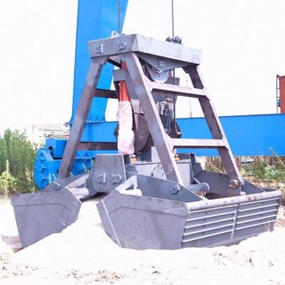 China 4 CBM Wireless Radio Remote Control Grab Dual Scoop Deck Crane for sale