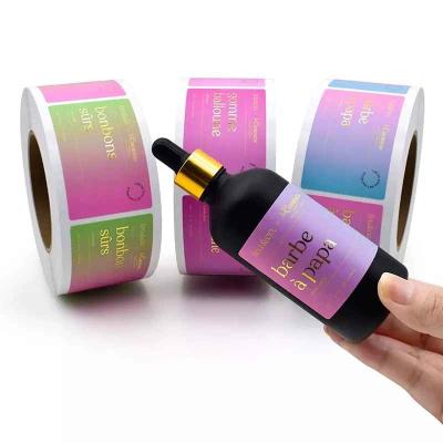 中国 Cosmetic Logo Sticker Waterproof Self Adhesive Vinyl Roll Custom Printed 販売のため