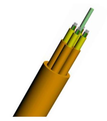 Cina La micro multi fibra ottica arancio Φ250ΜM di MFC>24f ha colorato la fibra avvolta in vendita