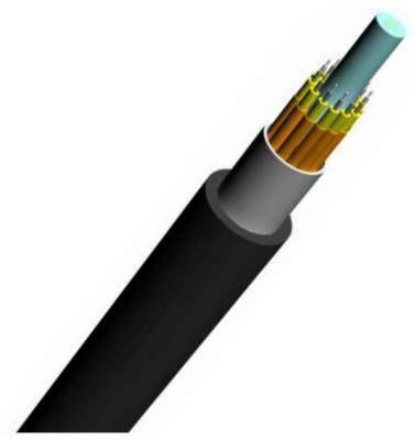 Cina GJA impermeabilizzano il rivestimento dell'interno del PE della fibra di amplificatore stretto del cavo a fibre ottiche Φ900µm della treccia in vendita