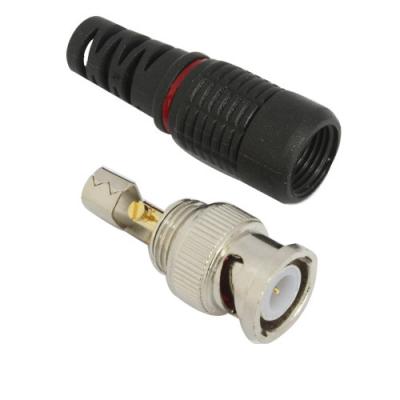 Cina Connettore di cavo coassiale del CCTV di BNC Solderless maschio per cavo coassiale RG59 con lo stivale in vendita