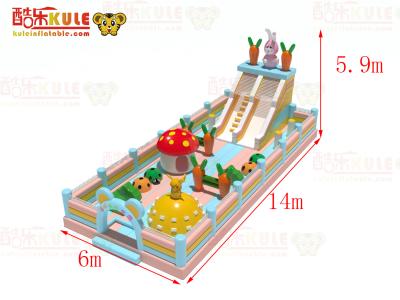 중국 토끼 고구마 버섯 슬라이드와 함께 튀는 풍선 성 판매용