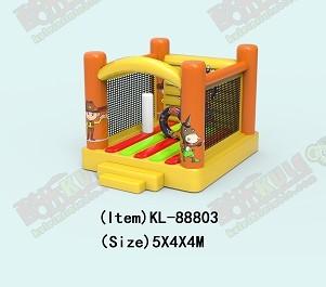 중국 기둥 원을 가진 어린이를 위한 당나귀 팽창성 튀는 성 판매용