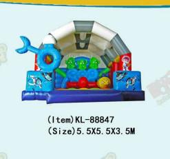 중국 부풀이 고운 원 장애물 코스 붐시 캐슬 5*4*4m 판매용