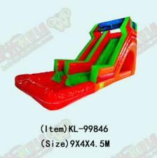 China Deslizador inflable vibrante y colorido para niños en venta