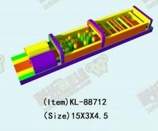China Arco iris - Colorado Correr obstáculos inflables Vivido juego configuración en venta
