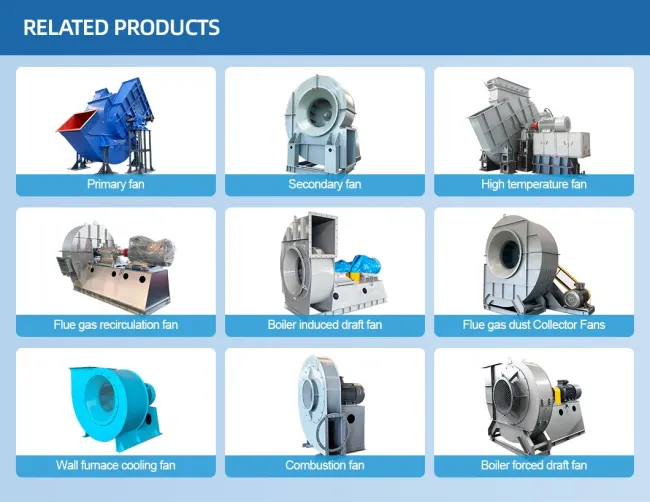 Related industrial fan products