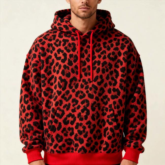 bold print hoodie