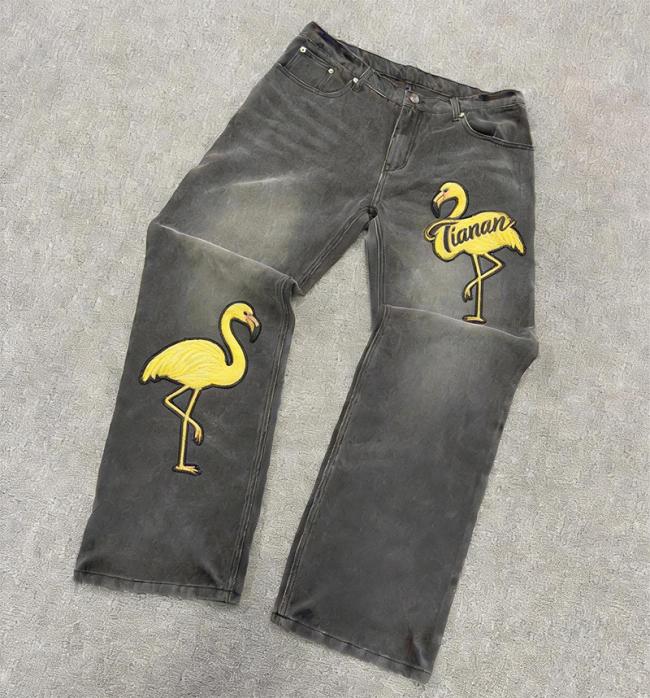 y2k wide leg streetwear bottoms