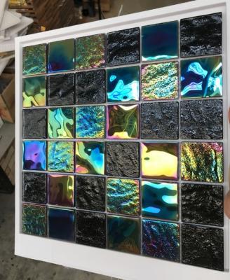 China Techniek Glas Iriscent Crystal Glass Mosaïek voor zwembad tegels Type Muurtegels Te koop
