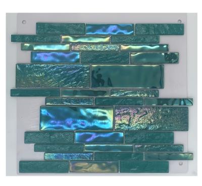 China Vloertegels Glinsterend buitenzwembad Mosaïek met 123 ontwerppatroon 306x306MM Te koop