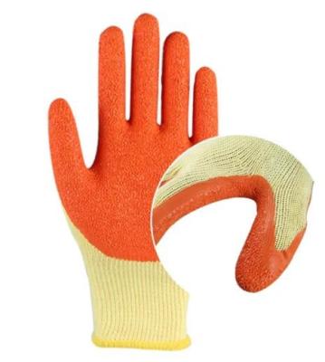China 10 Gauge 5 String Poly Cotton Latex Coated Work Gloves For Agriculture for sale