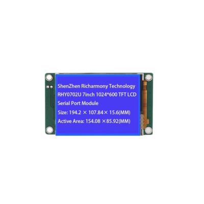 China 7 Inch UART LCD Display 1024x600 TTL RS232 LCD Display 300 nits for sale