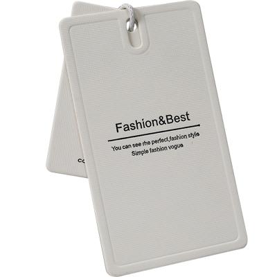 Cina Custom Recyled Factory Gold Stamp Texture Hang Tags Customized 600g Paper Card Logo Printing Design Apparel Label For Garment in vendita