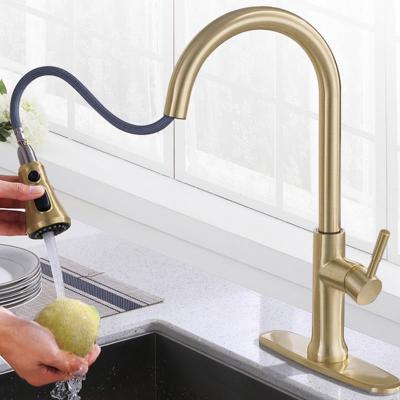Cina Oro spazzolato SUS304 caldo e rubinetto rotatorio del bacino di grado del miscelatore 36O dell'acqua fredda in vendita