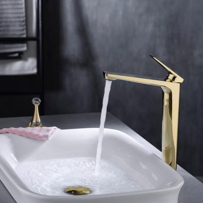 Cina Il lavabo caldo e freddo dell'oro sanitario moderno spilla la singola maniglia in vendita