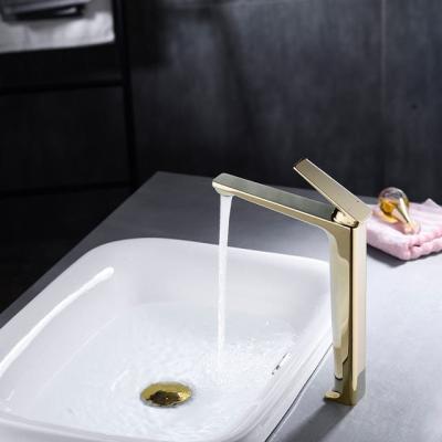Cina Oro sanitario moderno dell'OEM caldo e miscelatore freddo del bacino resistente alla corrosione in vendita
