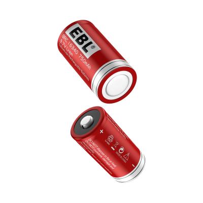 China 16340 Li - vida de ciclo longa recarregável pequena das baterias CR123A 750mah da pilha do íon à venda