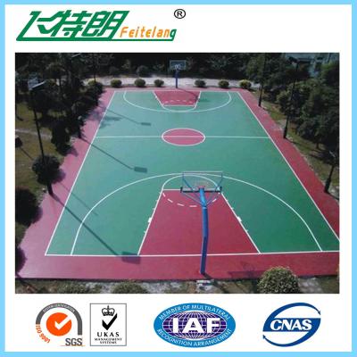 Cina Sport dell'unità di elaborazione del silicio che pavimentano la pittura all'aperto del campo da pallacanestro della pittura del pavimento del poliuretano in vendita