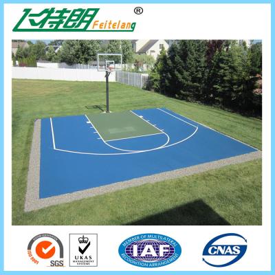 Cina Senza cuciture liscio della pittura del pavimento del poliuretano di sicurezza di superficie della corte di sport dell'unità di elaborazione 4mm in vendita