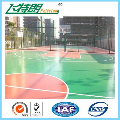 Cina Superfici atletiche acriliche impermeabili su ordinazione fuori delle mattonelle dei campi da pallacanestro della palestra in vendita