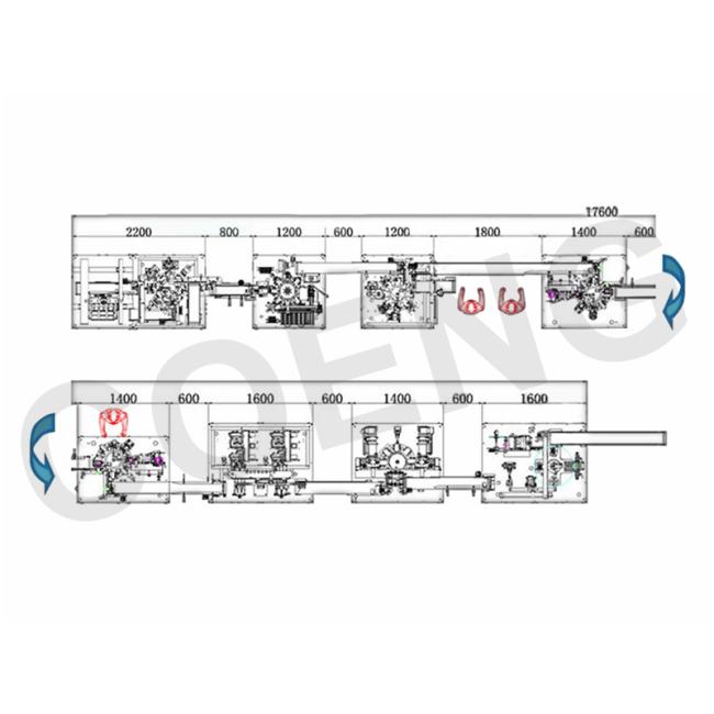 Overall production line layout diagram