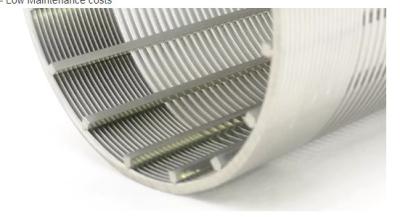 Cina 304 316 Stainless Steel Easy Installation Wedge Vibrating Mesh Filter Element in vendita