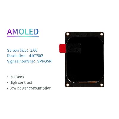 중국 2.06인치 AMOLED 올레드 디스플레이 410*502 해상도 SPI/QSPI 인터페이스 600c/d 디스플레이 운전 IC CO5300 터치 Ic FT31 판매용