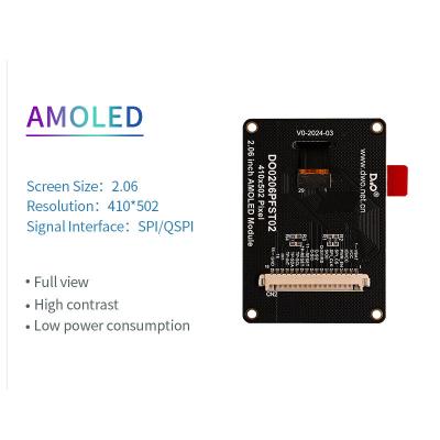 중국 2.06인치 AMOLED 올레드 디스플레이 410*502 해상도 SPI/QSPI 인터페이스 600c/d 디스플레이 운전 IC CO5300 터치 Ic FT31 판매용