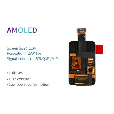 중국 1.64인치 AMOLED 올레드 디스플레이 240x536 해상도 SPI/QSPI/MIPI 350c/d 디스플레이 운전 IC SH8601 터치 Ic FT3168 판매용