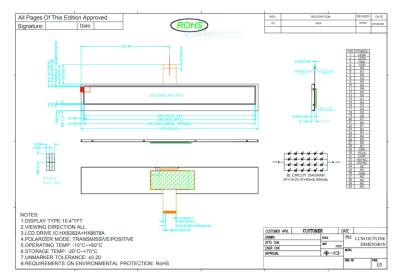 China 10Módulo de pantalla TFT de 4 pulgadas con resolución 1024x100 MCU-16 Bit Interface Driving IC HX8282A+HX8678A en venta