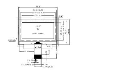 China 2.4 pulgadas FSTN St7567 controlador monocromo 12864 puntos módulo LCD de matriz en venta